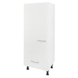 Highboard Ger&auml;te-Umbau f&uuml;r K&uuml;hlschrank nobilia elements G123S, 1 Ger&auml;tet&uuml;r 1 Schubkasten, 332 Alpinweiss matt, 60 cm, Scharnier links