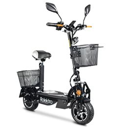 Rolektro, E-Joy Elektro-Scooter 20 Lithium, Schwarz, 36V-20AH Akku, 500 Watt