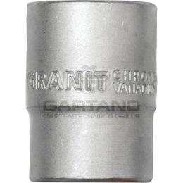 3/4" Sechskant-Stecknuss, kurz, 27 mm GRANIT BLACK EDITION