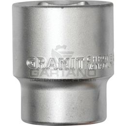 3/4" Sechskant-Stecknuss, kurz, 46 mm GRANIT BLACK EDITION