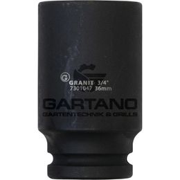 3/4" Sechskant-Kraft-Stecknuss, lang, 41 GRANIT BLACK EDITION, SW 41, Abtrieb 3/4", L&auml;nge (mm) 90