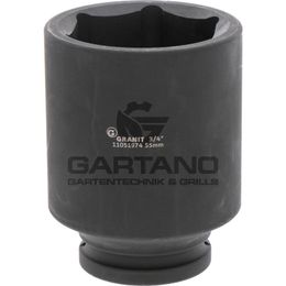 3/4" Sechskant-Kraft-Stecknuss, lang, 55 GRANIT BLACK EDITION, SW 55, Abtrieb 3/4", L&auml;nge (mm) 90