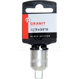 1/2" Reduzieradapter, 1/2"F x 3/8"M GRANIT BLACK EDITION