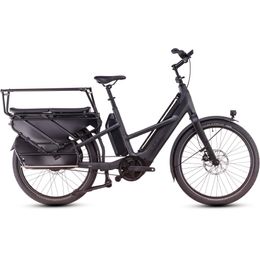 Cube Longtail Hybrid Family 725 | Gr. One Size | Aluminium E-Transportrad Schwarz