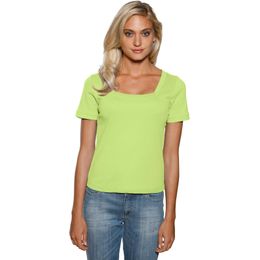 Heine Witt Damen Shirt aus Rippenware, kiwi, Gr&ouml;&szlig;e 42
