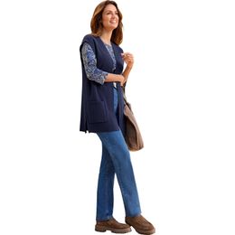 WITT Damen Longweste mit aufgesetzten Taschen, marine, Gr&ouml;&szlig;e 48
