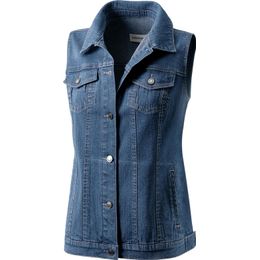 CR&Eacute;ATION L Damen Jeansweste mit weitenverstellbarem Saum blue-stone-washed Gr&ouml;&szlig;e 38