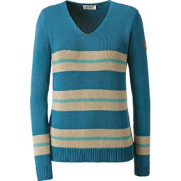WITT Damen Pullover mit V-Ausschnitt, topas-beige, Gr&ouml;&szlig;e 40