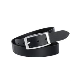 sheego Damen Lederg&uuml;rtel mit Dornschlie&szlig;e, schwarz, Gr&ouml;&szlig;e 95