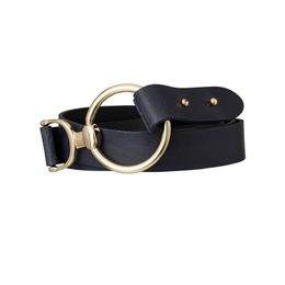 sheego Damen Tailleng&uuml;rtel mit goldfarbener Schnalle, marine, Gr&ouml;&szlig;e 145