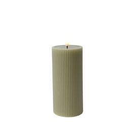 Kaemingk LED Echtwachskerze Rillenoptik STRIPE