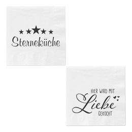 Cepewa Servietten mit Spruch KITCHEN