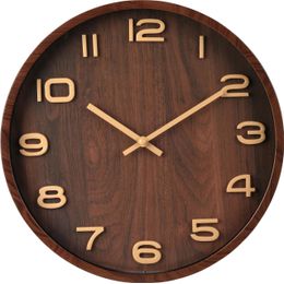 Koopmann Wanduhr mit Holzoptik EH