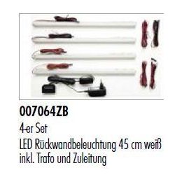 MCA furniture LED-R&uuml;ckwandbeleuchtung 4er-Set CALI