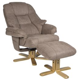 DUO Relaxsessel mit Hocker BORDEAUX