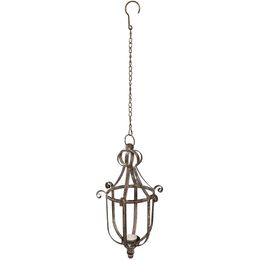 Wandkerzenhalter AMBIENTE HAUS "Laterne 74cm", grau (antikgrau), B:21cm H:36cm T:21cm, Eisen, Kerzenhalter