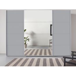 Schwebetürenschrank Rauch "Kleiderschrank Schrank Garderobe TOPSELLER OTELI inkl. Inneneinteilung", grau (seidengrau), B:315cm H:229cm T:62cm, Holzwerkstoff, Schränke, mit 3 Innenschubladen sowie zusätzlichen Einlegeböden MADE IN GERMANY, Topseller