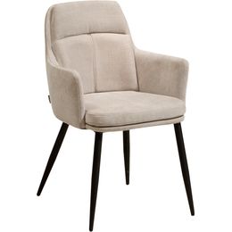 Armlehnstuhl OMG DESIGN "Donna", braun (toffee, schwarz), B:58cm H:87cm T:64cm, Stühle, Schalenstuhl, bequem gepolstert, Esszimmerstuhl