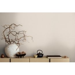 Livingwalls Vliestapete LIVING WALLS "Michalsky 6 einfarbige Tapete Unitapete Struktur Landhaus", beige (creme,weiß), B:0,53m H:0,02m L:10,05m, Vlies, Tapeten, Vliestapete einfarbig für Schlafzimmer Küche Wohnzimmer Uni Design