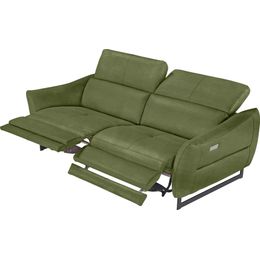 2,5-Sitzer Egoitaliano "Dafne, elegantes Designsofa mit hohem Sitzkomfort", gr&uuml;n (kiwi), B:208cm H:97cm T:108cm, Sofas, mit und ohne elektrischer Relaxfunktion, Kopfteile manuell verstellbar