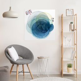 Glasbild Urknall - blau