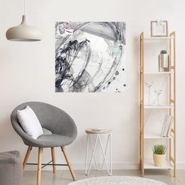 Glasbild Sonar Schwarz Wei&szlig; I
