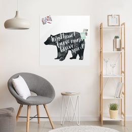 Glasbild Tiere mit Weisheit - B&auml;r