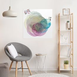 Glasbild Urknall - rosa