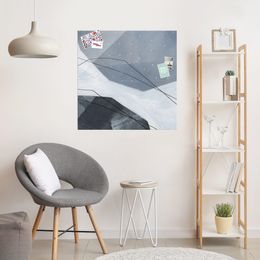 Glasbild Punkte im Dialog II