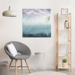 Glasbild D&auml;mmerung auf der Bucht I