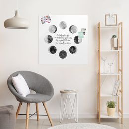 Glasbild Ode an den Mond - Liebe