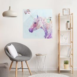 Glasbild Mystisches Einhorn II