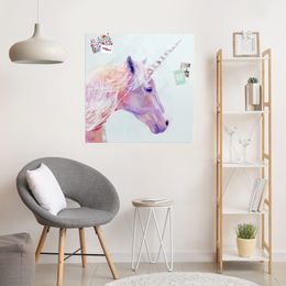 Glasbild Mystisches Einhorn I