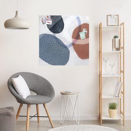 Glasbild Orbit mit Punkten I