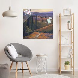 Glasbild Landschaft am Nachmittag I