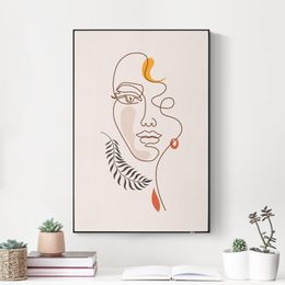 Akustik-Wechselbild Lineart Portrait