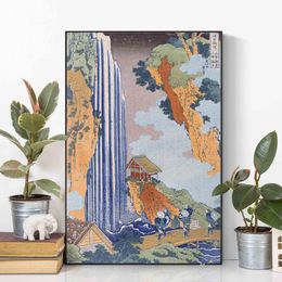 Akustik-Wechselbild Katsushika Hokusai - Ono Wasserfall