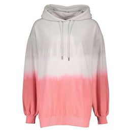Juvia Hoodie in Hellgrau/ Wei&szlig;/ Pink - 83% | Gr&ouml;&szlig;e S | Damen-sweatshirts-jacken