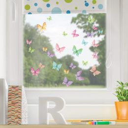 Fensteraufkleber Set Glitzerschmetterlinge