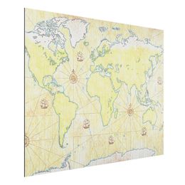 Alu-Dibond Kinderzimmer World Map