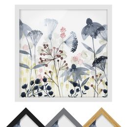 Blumen Bild mit Rahmen Wildblumen Aquarell I
