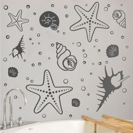 Wandtattoo Badezimmer Muscheln Muschel Set Wandsticker Badfliesen Bad Wandaufkleber in S-XXL - Bad - 35 Farben - Blubber