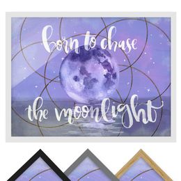 Spruch Bild mit Rahmen Mond-Kind - Moonlight