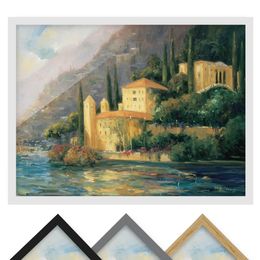 Bild mit Rahmen Italienische Landschaft - Landhaus