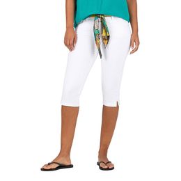 Timezone Jeans-Caprihose in Wei&szlig; - 55% | Gr&ouml;&szlig;e W29 | Damenhosen