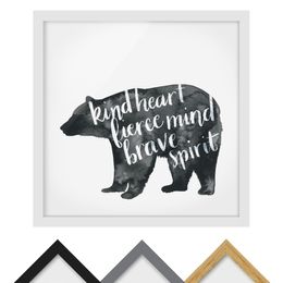 Spruch Bild mit Rahmen Tiere mit Weisheit - B&auml;r