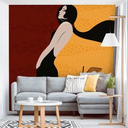 Fototapete No.KS4 Die Goldenen Zwanziger - Vliestapete nach Ma&szlig; Kunstdruck Portrait Wohnzimmer Schlafzimmer Bad Badezimmer K&uuml;che Flur Esszimmer