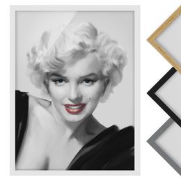 Portrait Bild mit Rahmen Marilyn auf Sofa