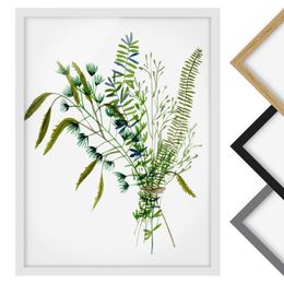 Blumen Bild mit Rahmen Wiesengr&auml;ser I