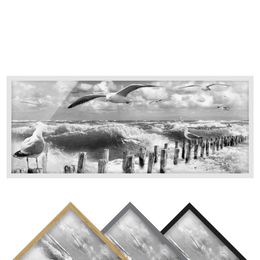 Strand Bild mit Rahmen No.YK3 Absolut Sylt II